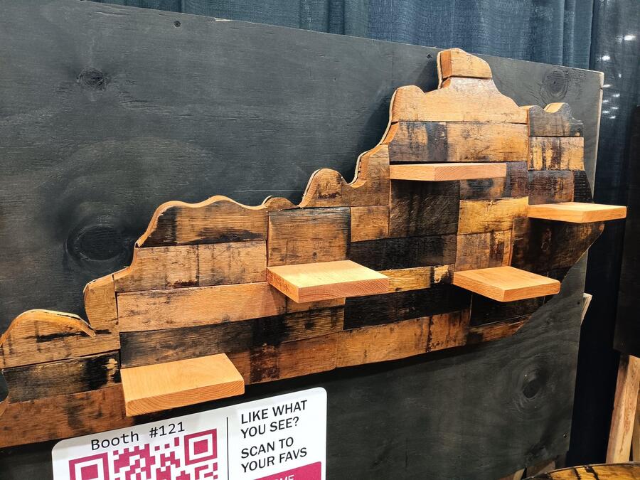 Barrel Stave Cut Out – Kentucky, 4 ft with shelves | Home and Garden ...