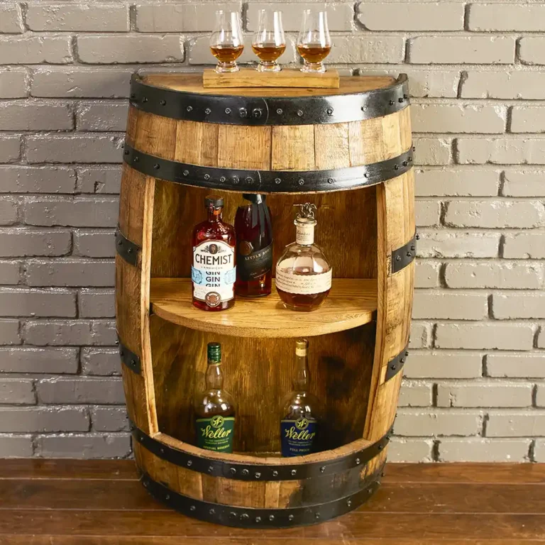 Stunning Whiskey Barrel Liquor Cabinet Pictures