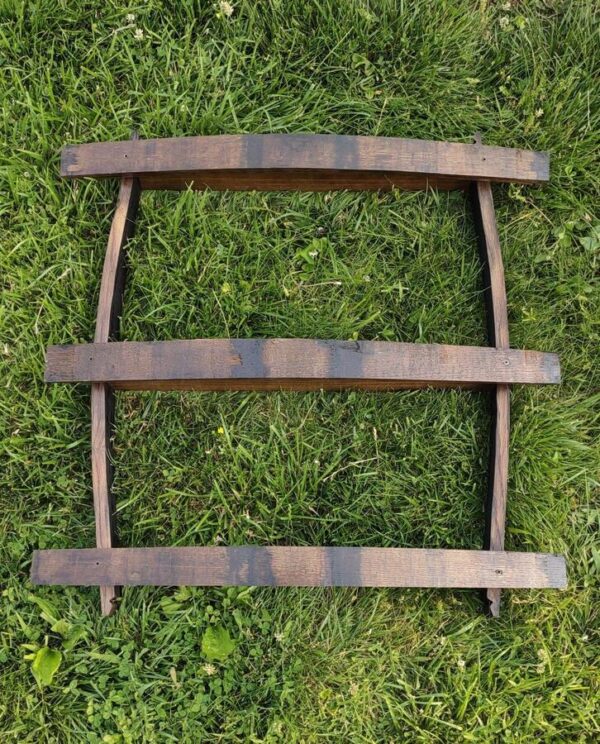 3-Tiered Barrel Stave Shelf | Rustic Wall-Mounted Display