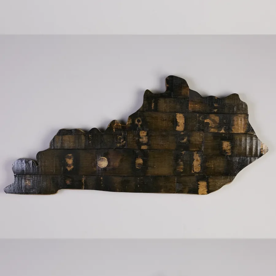 3ft Barrel Stave Kentucky Cutout | Rustic State Wall Art